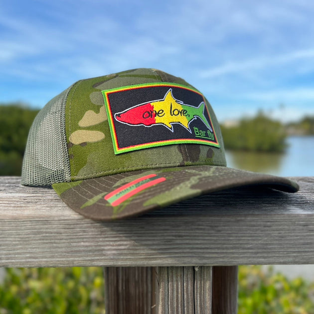 One love tarpon trucker hat-Mangrove green camo – Bar Fly -drinking ...